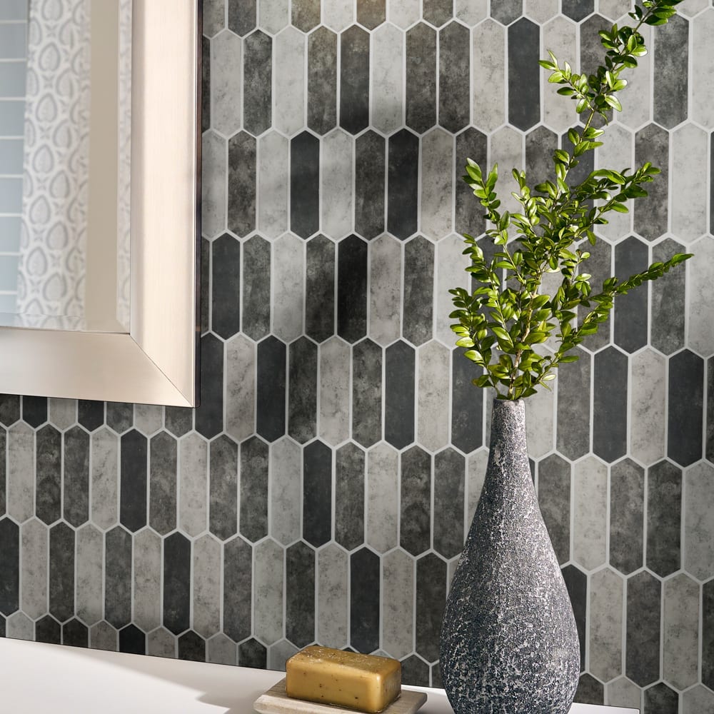 MSI Urban Tapestry Picket Mesh-Mounted Mosaic Tile Glass