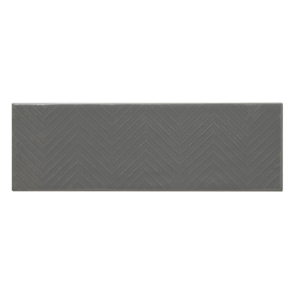 MSI Urbano Graphite 3D Mix Ceramic Gray Textured Tile 4"x12" Glossy