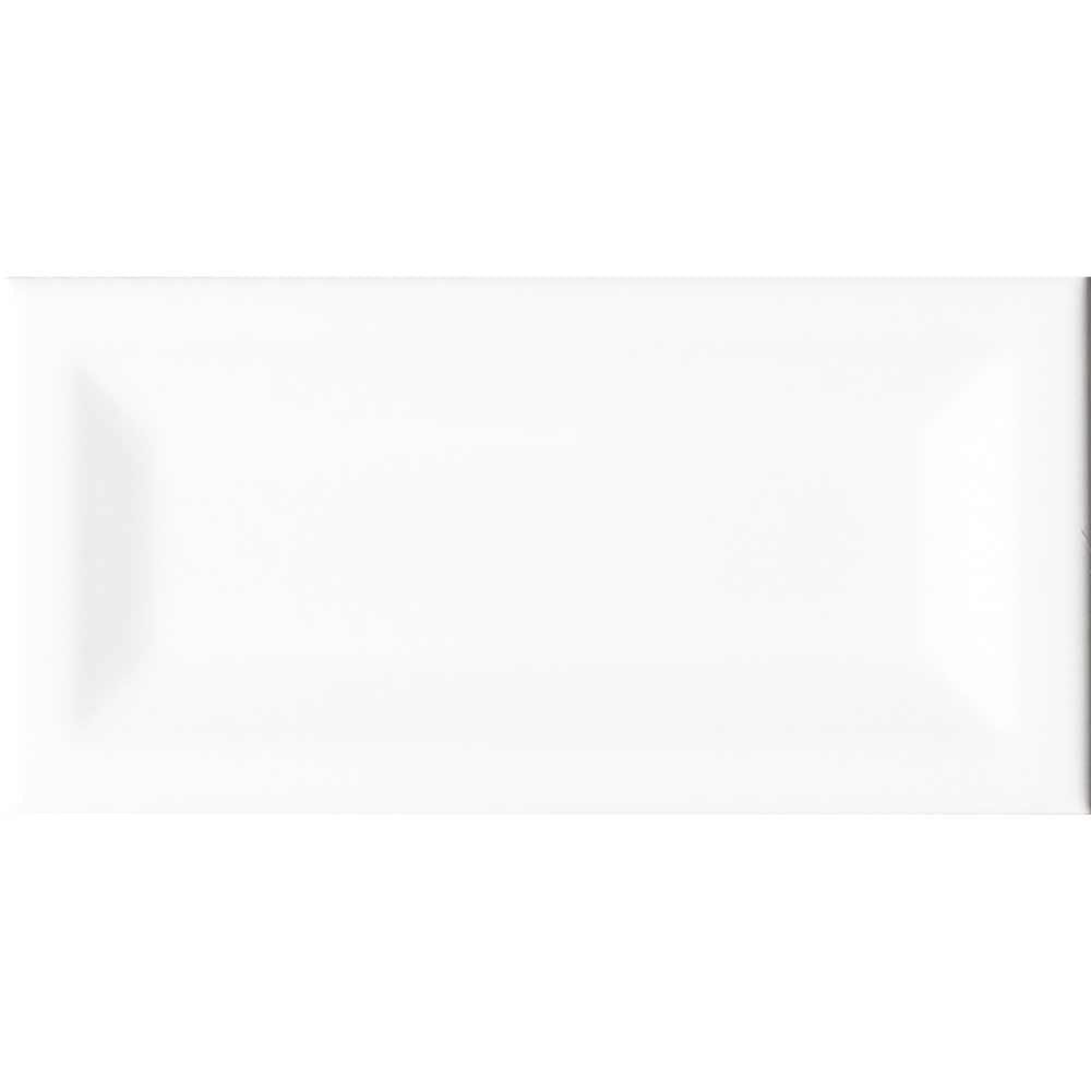 White Glossy Inverted Beveled 3"x 6" Glazed Ceramic Wall Tile by MSI