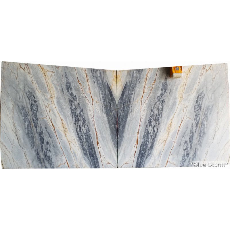 Blue Storm Bookmatching Marble Slabs Polished