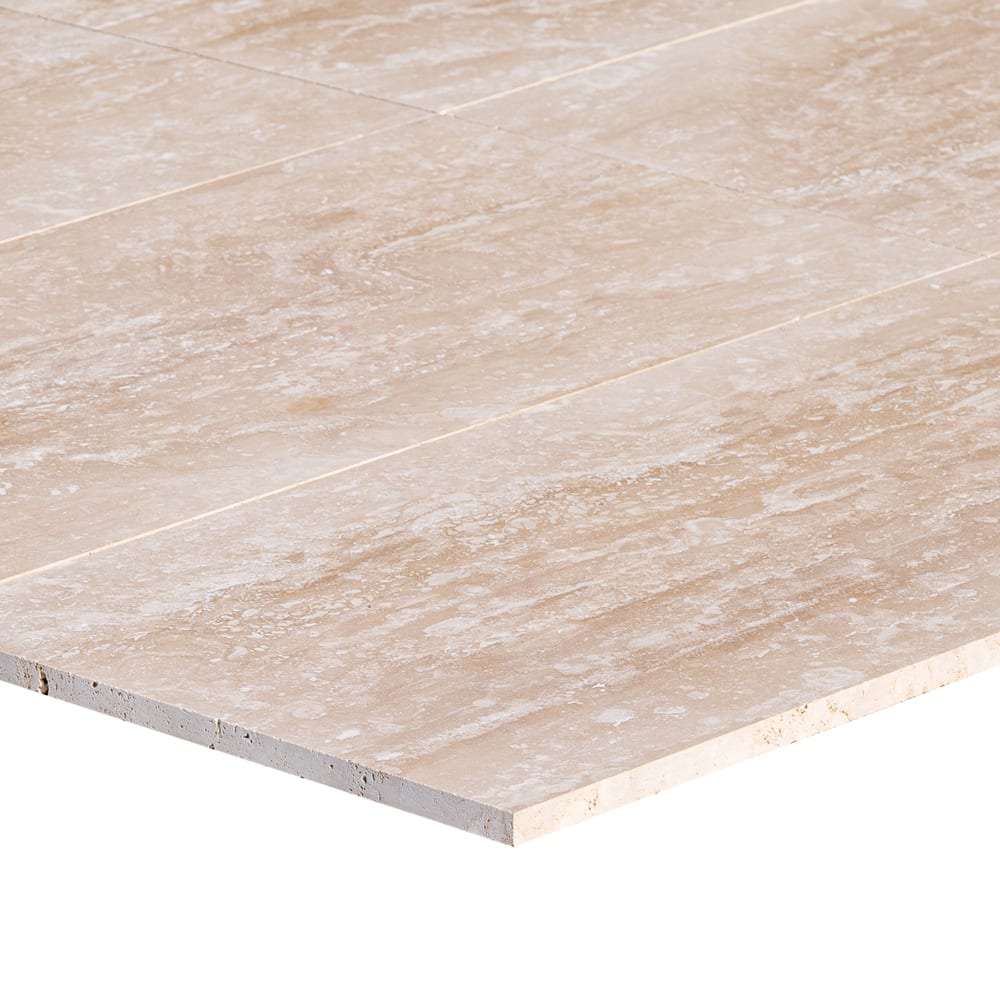Classic Light Vein-cut Travertine Floor and Wall Tile 12"x24" - Livflo