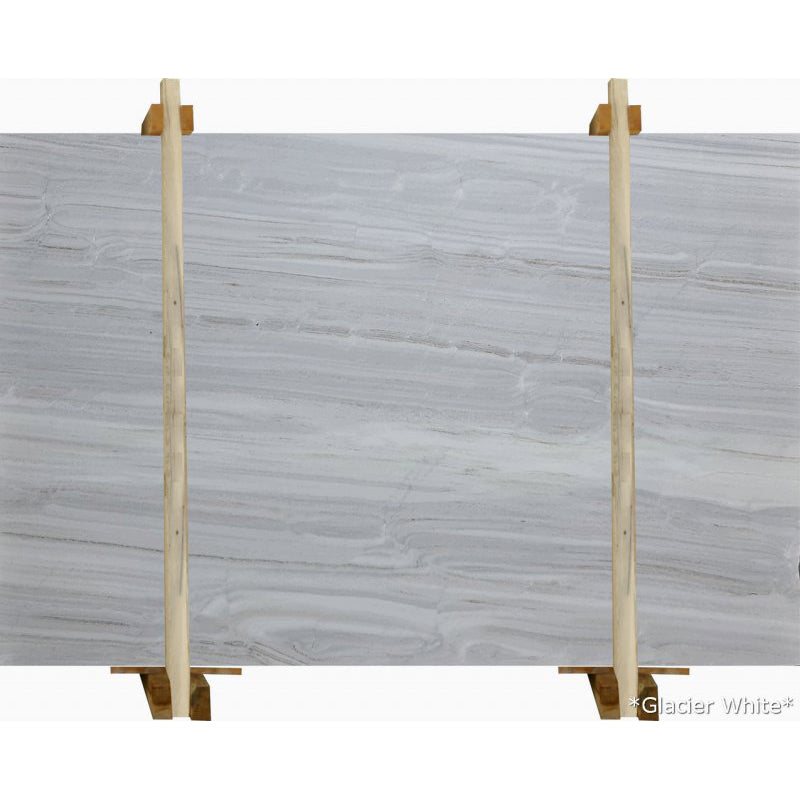 Glacier White Vein-cut Bookmatching Marble Slabs Polished