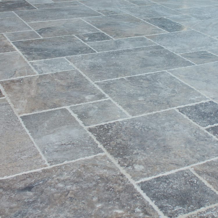 Silver Antique Pattern Travertine Tile