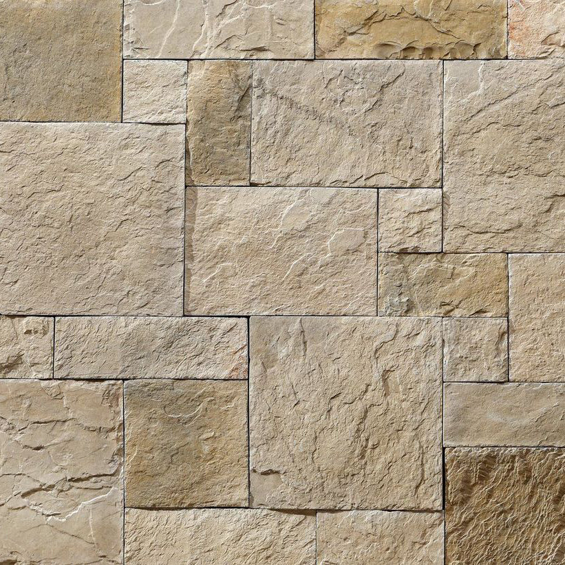 Ashlar Pattern Petra Sand Manufactured Stone Handmade Veneer