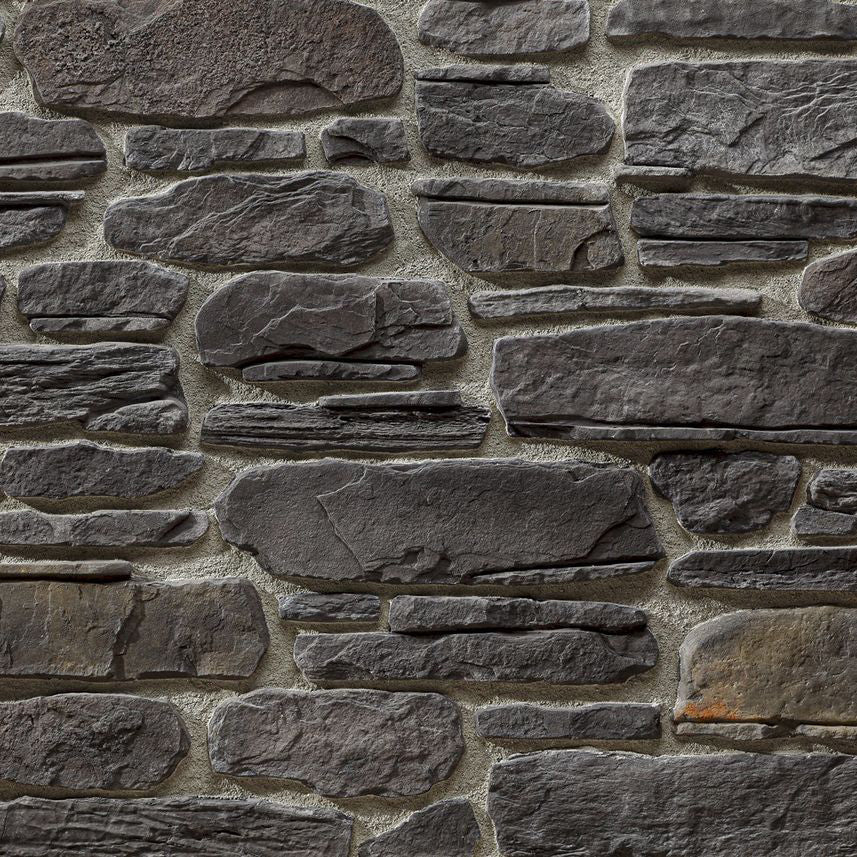 Pastoral Anthracite Slate Look Manufactured Stone Handmade Veneer